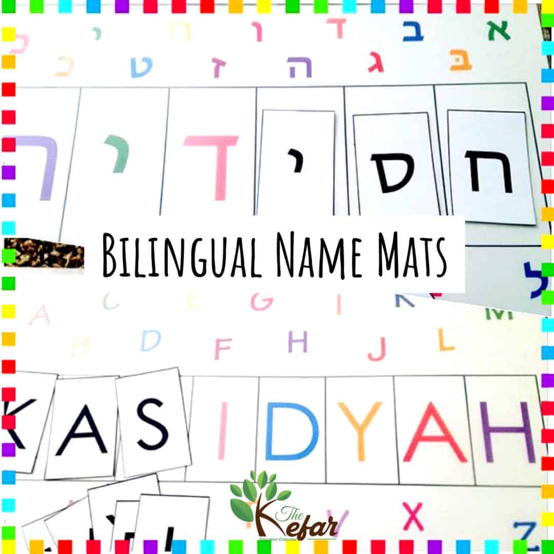 Bilingual Hebrew & English Name Mats - The Kefar